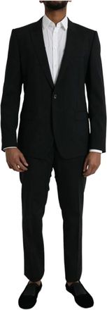 Dolce & Gabbana Homme, Costumes, Noir, Taille: XS Costume Formel en Laine Noire Martini