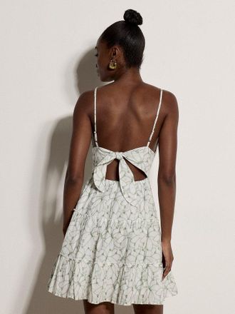 Apricot Minikleid Stickerei