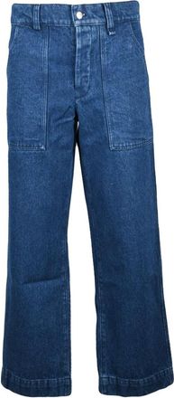 Maison Kitsun&eacute; Homme, Jeans, Bleu, Taille: W31 Jean droit