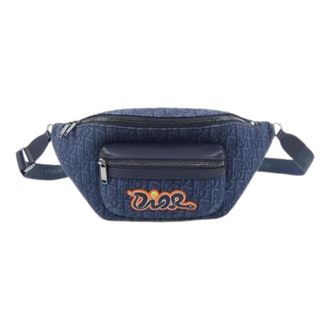 Dior Pre-owned Kaws Oblique Jacquard Schultertasche - - Pre-owned - Damen - Blau - ONE SIZE