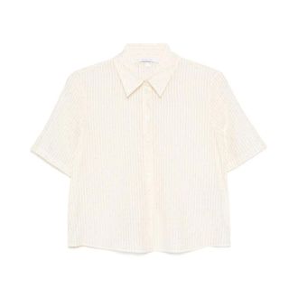 Patrizia Pepe Femme, Blouses et Chemises, Blanc, Taille: 40 FR Chemise Manches Courtes