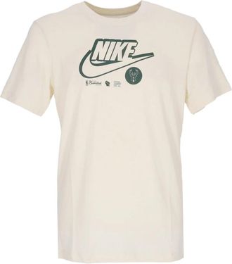 Nike Milwaukee Bucks Logo T-Shirt - - Sport - Herren - Beige - XL