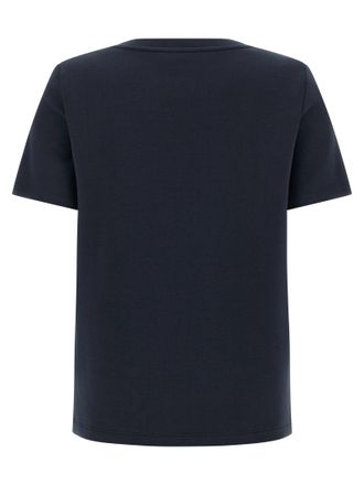 Max Mara Cotton Blend Scuba Jersey T-shirt - Navy