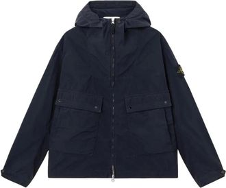 Stone Island Homme, Vestes, Bleu, Taille: L Parka Courte