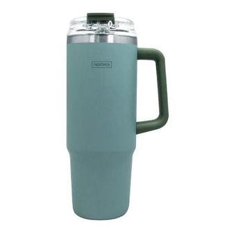Nerthus Kitchenware FIH 1440 Thermobecher, 900 ml, mit luftdichtem Deckel, mit Strohhalm und Trinkverschluss, langlebige Isolierung