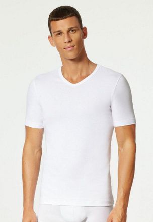 Schiesser T-Shirt Basic (Set) hochwertig, weich, mit V-Ausschnitt im 6er Sparpack