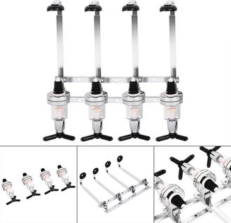 Dioche 4-Flaschen-Optik-Barzubeh&ouml;r, 4-Flaschen-Spirituosen, Rotierender Wandmontierter Flaschenst&auml;nder, Spenderregal - Perfekt f&uuml;r Hausbars, Elegantes Design