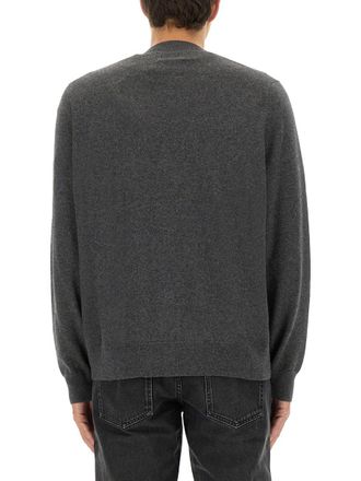 Isabel Marant Logo Cotton-Wool Blend Cardigan - Gray