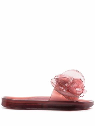 Y / Project x Melissa claquettes plates à fleurs appliquées - Rouge