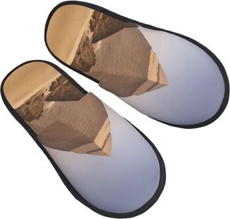 Generic Pantoufles Moelleuses Impression Des Pyramides D&Eacute;gypte Chaussures Respirantes Antid&eacute;rapants Chaussons Pour Ext&eacute;rieur Int&eacute;rieur Unisex L