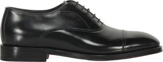 Santoni Homme, Chaussures, Noir, Taille: 41 1/2 EU Chaussures &agrave; lacets en cuir brillant