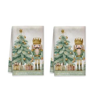 Generic Nussknacker-K&uuml;chent&uuml;cher, 2er-Set, weihnachtliche Fantasiegeschenke, Weihnachtsbaum-Geschenke, wiederverwendbar, Geschirrt&uuml;cher f&uuml;r K&uuml;che, Trocknen, W