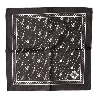 Dolce & Gabbana Gitarre Trompete Einstecktuch Schal - - Accessories - Herren - Schwarzk - ONE SIZE