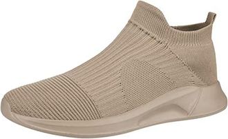 Generic Chaussettes de sport pour homme 39-42 - Noir - Mode printemps et &eacute;t&eacute; - Chaussures de sport pour homme - Fond plat - L&eacute;g&egrave;res - Slip On Fly - Maille tis