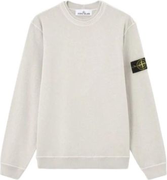 Stone Island Malfil&eacute; Fleece Old Effect Rundhals-Sweatshirt - - Sweatshirts & Hoodies - Herren - Grau - 2XL