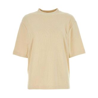 Burberry Femme, Tops, Jaune, Taille: 36 FR T-shirt textur&eacute; &agrave; col montant