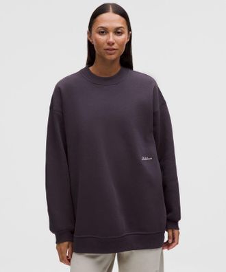 lululemon Big Cozy Rundhalsoberteil im Ultra-Oversized f&uuml;r Frauen - Gr&ouml;&szlig;e XL in Atmospheric Purple