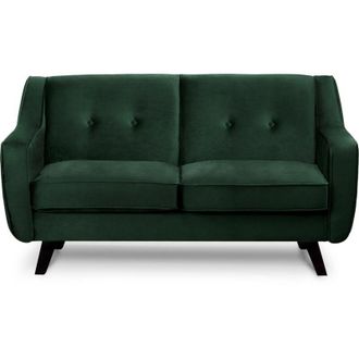 Konsimo Konsimo - terso Sofa, 2 Sitzer im zeitlosen Design, Velours-Bezug, dunkelgr&uuml;n