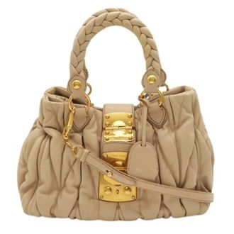 Miu Miu Pre-owned Leder 2way Bag - - Pre-owned - Damen - Beige - ONE SIZE