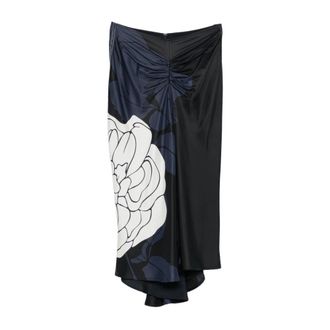 Victoria Beckham Draped Midi Skirt - - Skirts - Damen - Blau - M