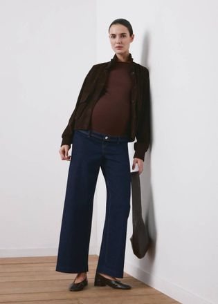 Mango Jean large de grossesse bleu - Femme - 34 - MANGO