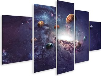 Islandburner Bild auf Leinwand Planeten des Sonnensystems Im Weltraum Jugendzimmer Kinderzimmer Bilder Wandbilder Poster