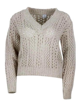 Eleventy Pull Col Rond - Beige