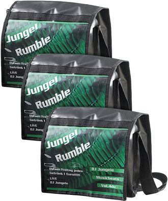 Xcase Tasche mit Sichtfenster: 3er-Set Schultertasche mit A4-Werbefenster, Querformat (Werbetasche, Tasche Werbefenster, Mitbringsel)