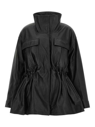 R&oacute;he Blouson En Cuir - Noir