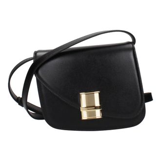 Ferragamo Salvatore Ferragamo Schwarze Leder-Crossbody-Tasche - - Bags - Damen - Schwarzk - ONE SIZE
