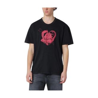 Our Legacy Lockeres T-Shirt Love Story Print - - Tops - Herren - Schwarzk - XL