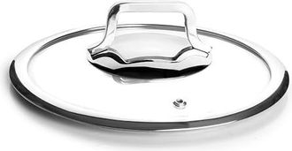 Lacor Lacor - 15304 - Buffet-Pfannendeckel, gehärtetes Glas, Edelstahl 18/10, Dampfauslass, Edelstahl-Schutzring, kompatibel mit Pfannen mit gleichem Durchm