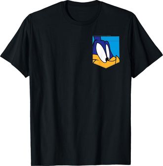 Looney Tunes Roadrunner Face Faux Pocket T-Shirt