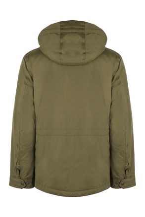 Woolrich Mens Field Hooded Parka Green Polyester Parkas Coat