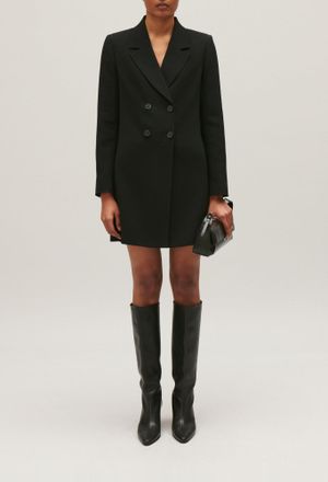 Claudie Pierlot Robe courte tailleur noir