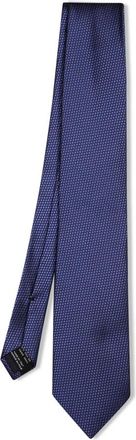 Tom Ford Homme, Accessoires, Bleu, Taille: ONE Size Cravate en soie g&eacute;om&eacute;trique
