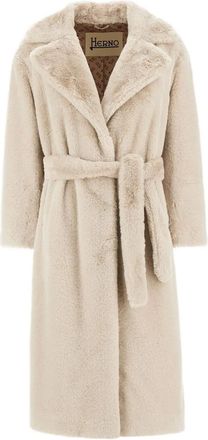 Herno Mantel mit Gürtel - Nude