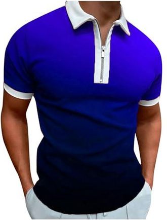 Generic Polo Col Mao Homme Tee Shirt De Qualit&eacute; pour Homme Marque Polo Homme Qualit&eacute; Marini&egrave;Re Homme Manche Courte T Shirt Homme Oversize D&eacute;Bardeur Homme Bask