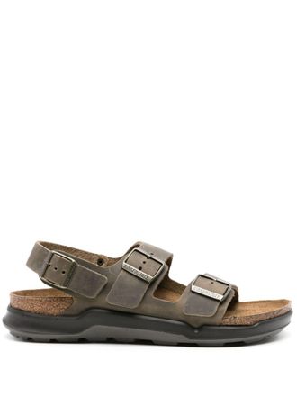 Birkenstock sandales Milano en cuir - Vert