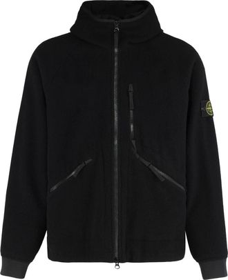 Stone Island Homme, Vestes, Noir, Taille: XL Panno Ratinato Jacket