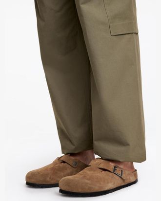 Arket Veloursledersandale Boston Von Birkenstock -Braun