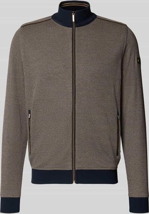 Bugatti Cardigan mit Stehkragen und Rei&szlig;verschluss