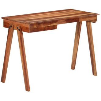 vidaXL Bureau avec tiroir 110x50x77 cm bois d acacia massif
