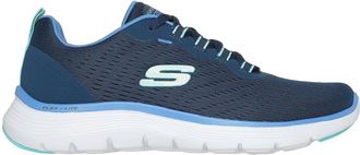 Skechers Damen Flex Appeal 5.0 New Path Sneaker, Navy Mesh/Blue Trim, 40 EU