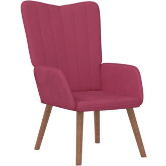 vidaXL Relaxsessel Weinrot Samt vidaXL