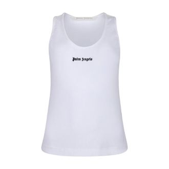Palm Angels Classic Logo Rib Tank - - Tops - Damen - Wei&szlig; - M
