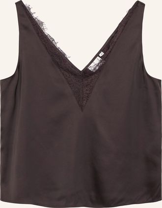 Comma Comma Blusentop Aus Satin lila