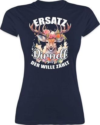 Shirtracer Shirt Damen - Kompatibel mit Oktoberfest - Dirndl Ersatz - Der Wille z&auml;hlt - XXL - Navy Blau - Tshirt Tracht w&auml;sche trachtenshirt bayrische Hirsch t-S