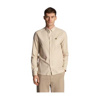 Lyle & Scott Homme, Chemises, Beige, Taille: XL Chemise Oxford Sable
