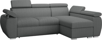 Mirjan24 Ecksofa Boston Mini Premium, Eckcouch mit Schlaffunktion und Bettkasten, Polsterecke mit Einstellbare Kopfst&uuml;tzen, L-Sofa, Couch, Wohnlandschaft, Stof